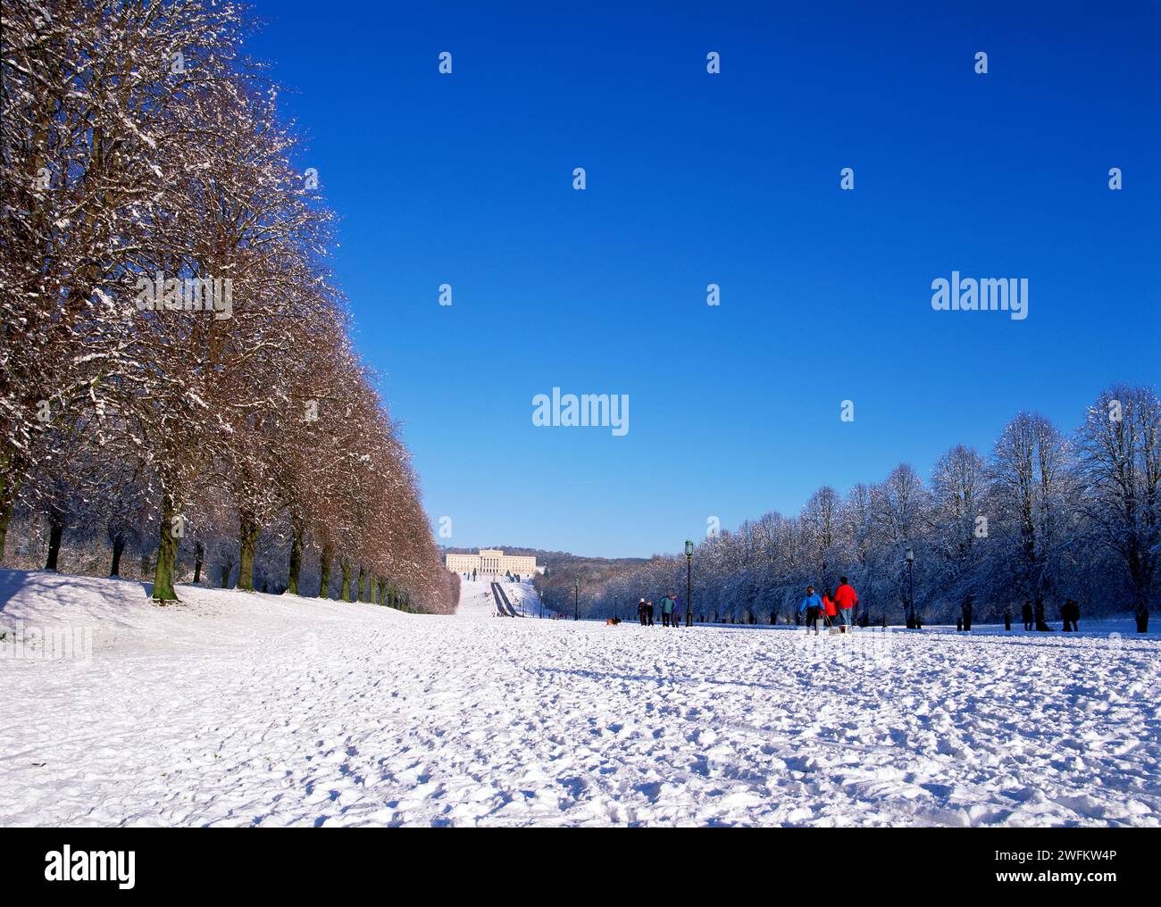 Snow at Stormont, Parliament Buildings, Belfast, Northern Ireland Stock ...