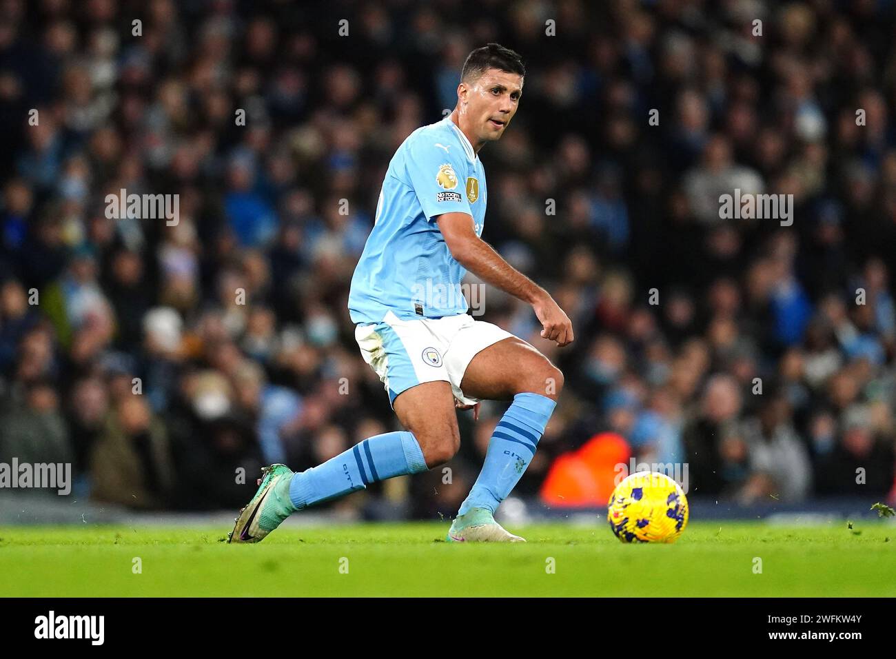 Manchester City's Rodri in action during the Premier League match at ...