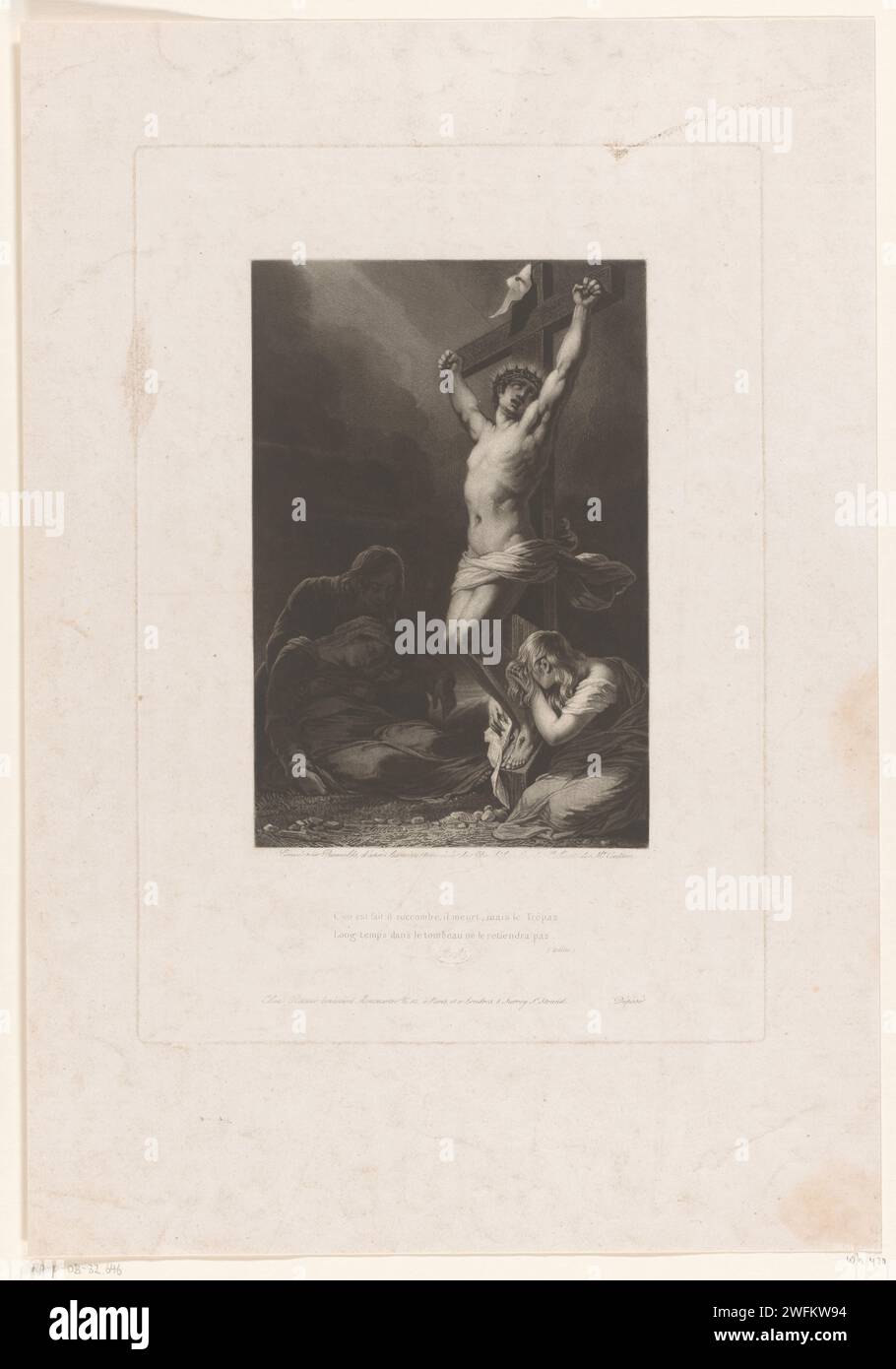 Crucifixion of Christ, Samuel William Reynolds (i), After Pierre Prud'hon, 1812 - 1840 print ...