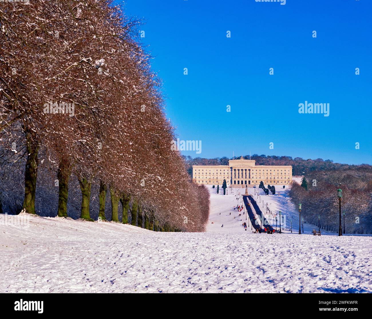 Snow at Stormont, Parliament Buildings, Belfast, Northern Ireland Stock ...