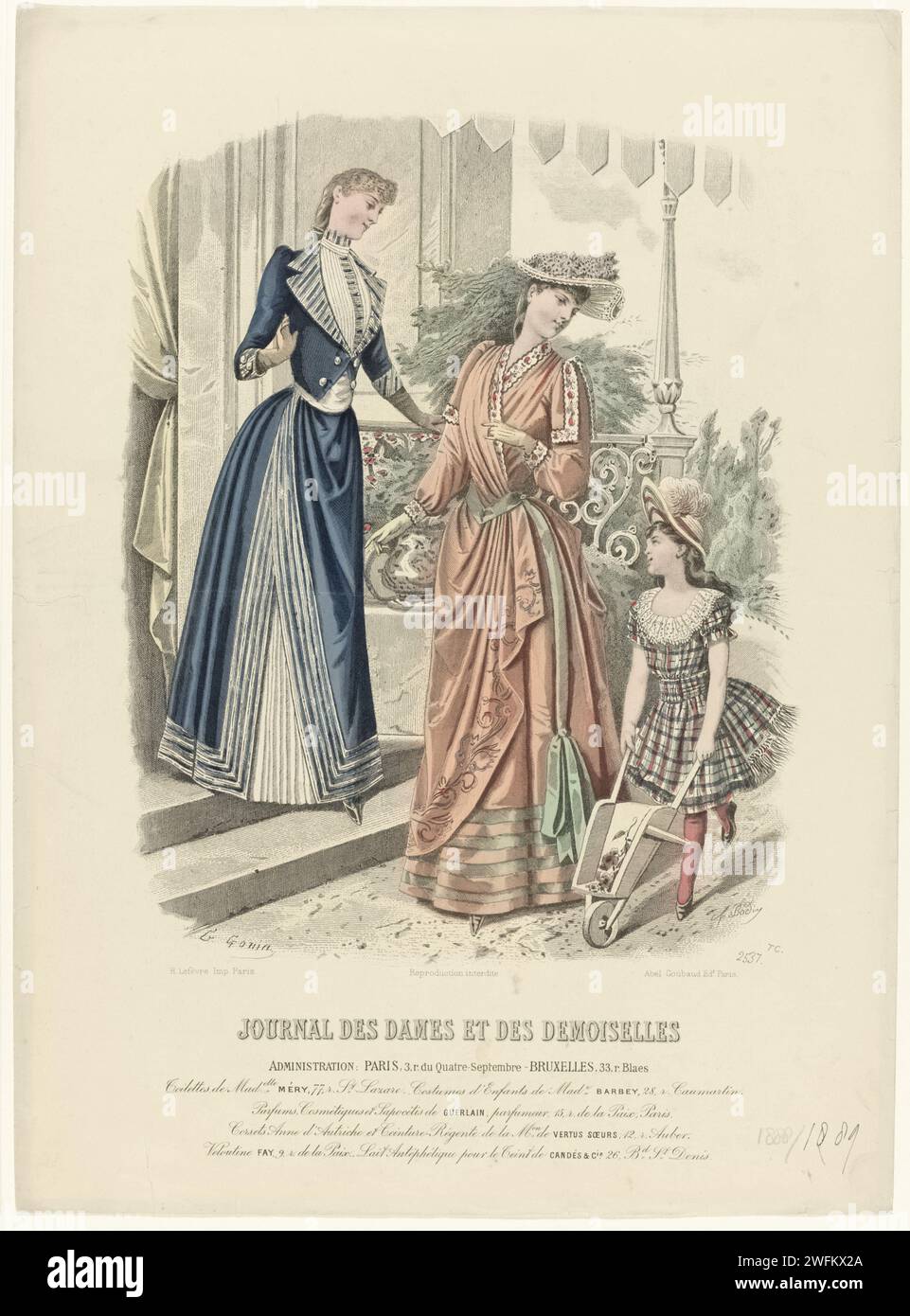 Journal of the ladies and young ladies, 1888-1889, No. 2537: toilets of ...