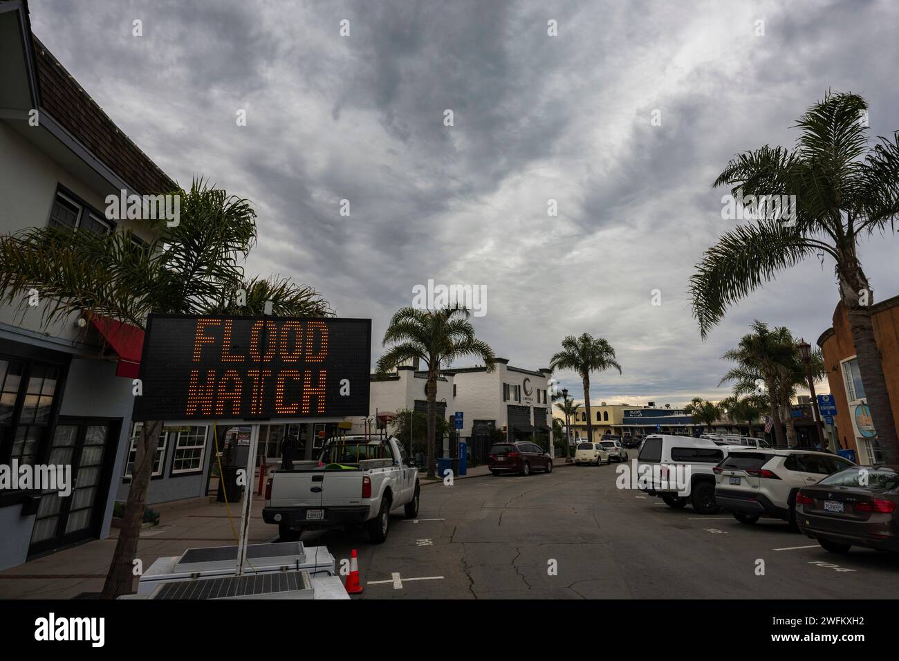 A sign warns of potential flooding in Capitola Village Wednesday, Jan ...