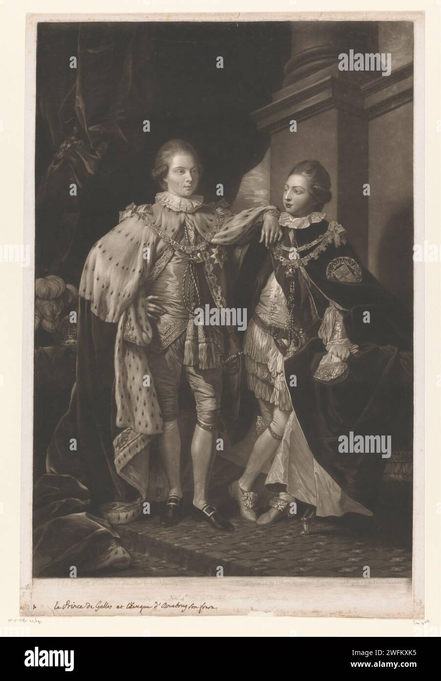 Portrait of George IV and Frederik van York as children, Valentine ...