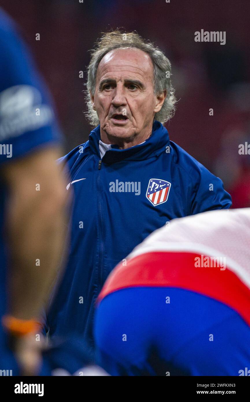 Madrid, Spain. 31st Jan, 2024. Oscar Ortega, athletic trainer of ...