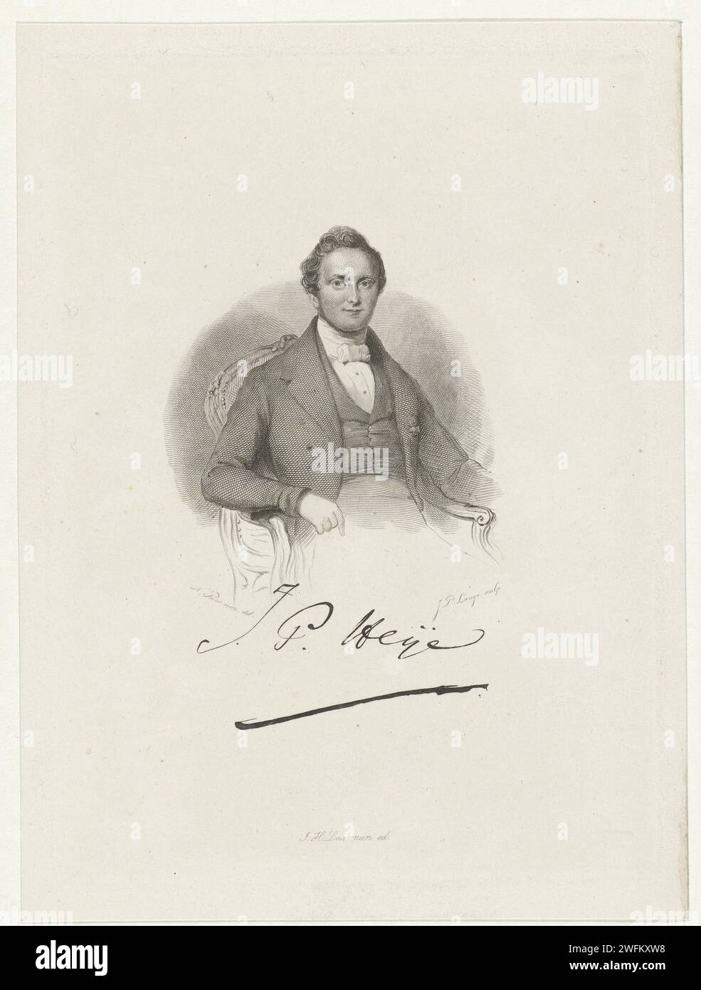 Portrait of Jan Pieter Heije, Johannes Philippus Lange, After Nicolaas ...