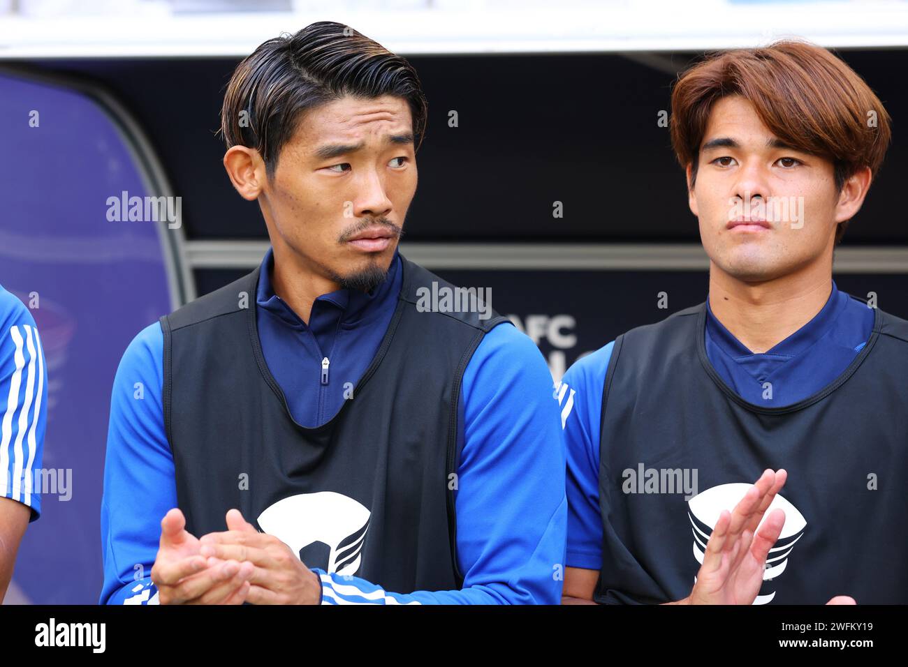 Doha, Qatar. 31st Jan, 2024. (L to R) Hidemasa Morita, Kaishu Sano (JPN ...