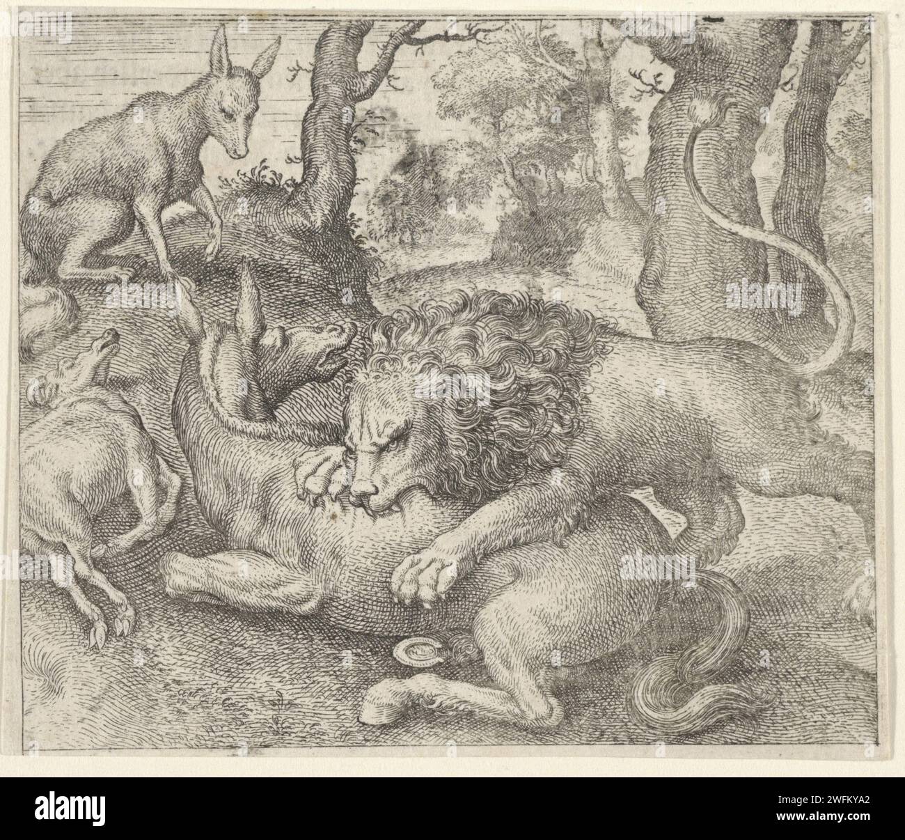 Fabel van de Leeuw en of you, Giles Sadeler (2), after Marcus ...