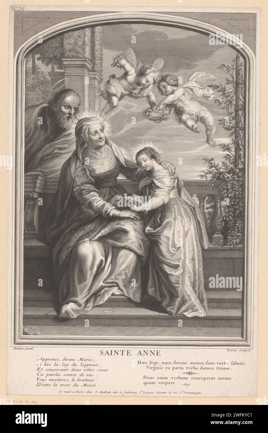 Education of Maria, Michel File, After Peter Paul Rubens, 1694 - 1750 ...