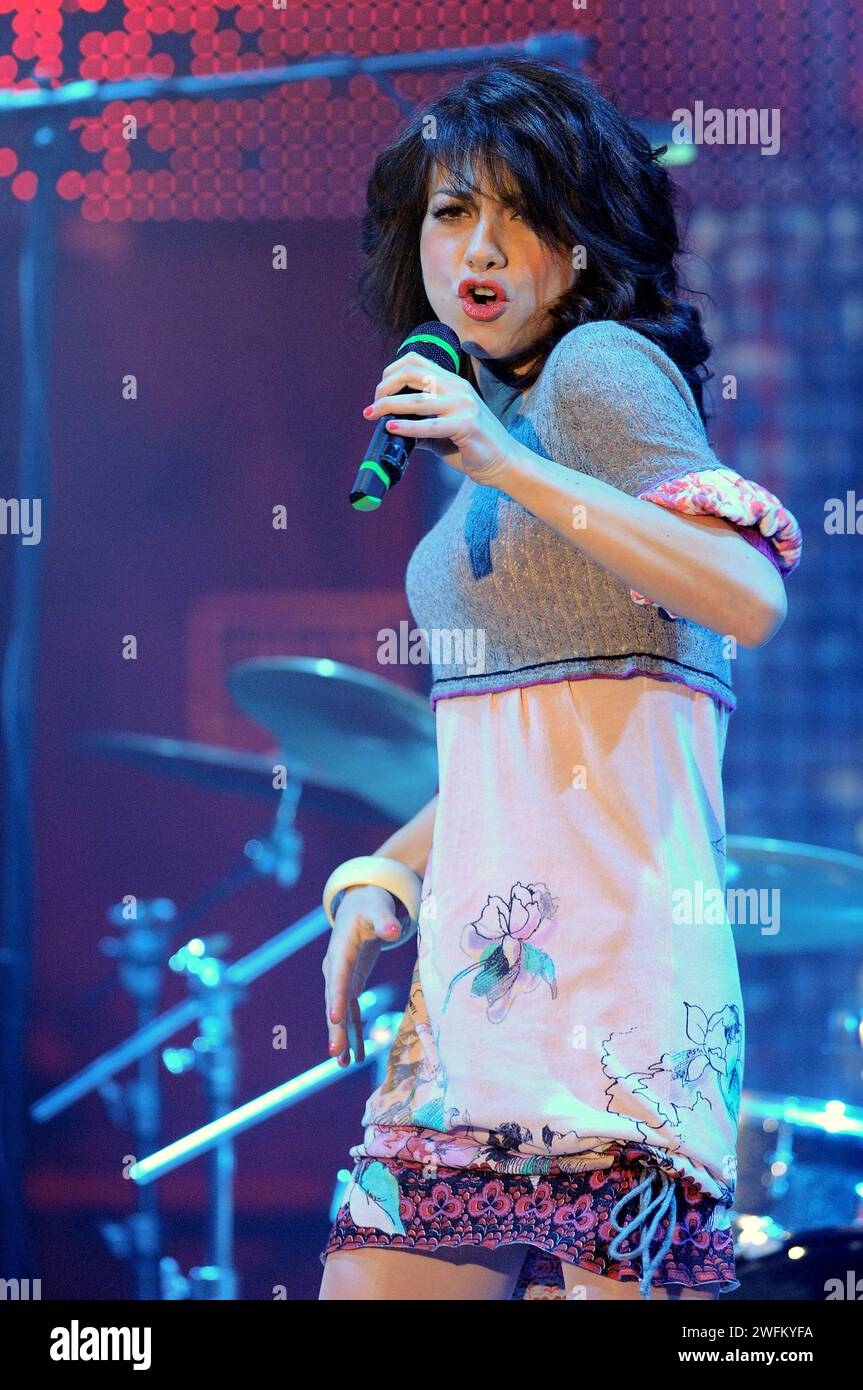 Milan Italy 2009-03-12 : Dolcenera, Italian singer, during the ... Milan Italy 2009-03-12 : Dolcenera, Italian singer, during the ...