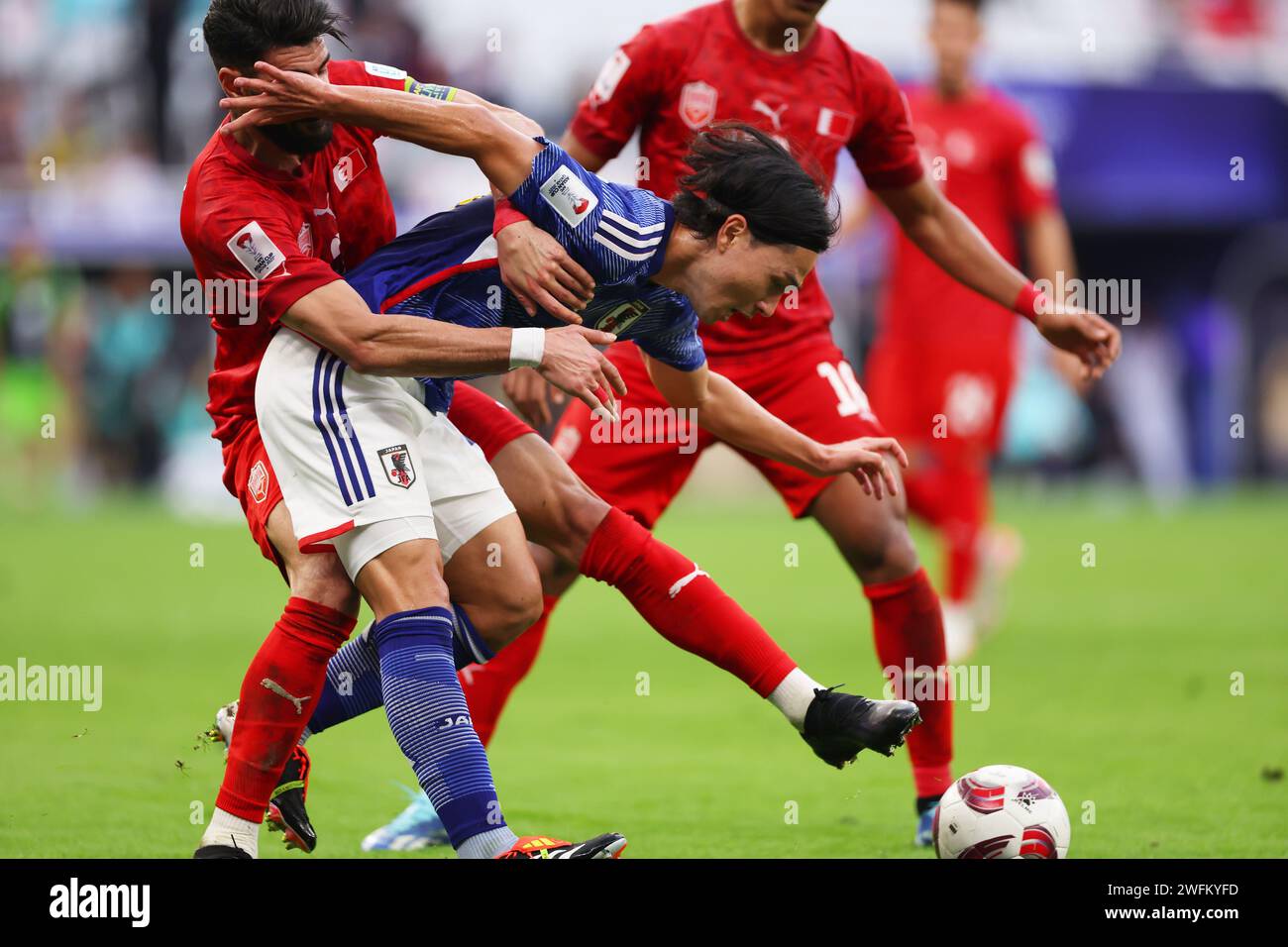 Doha, Qatar. 31st Jan, 2024. Takumi Minamino (JPN) Football/Soccer ...