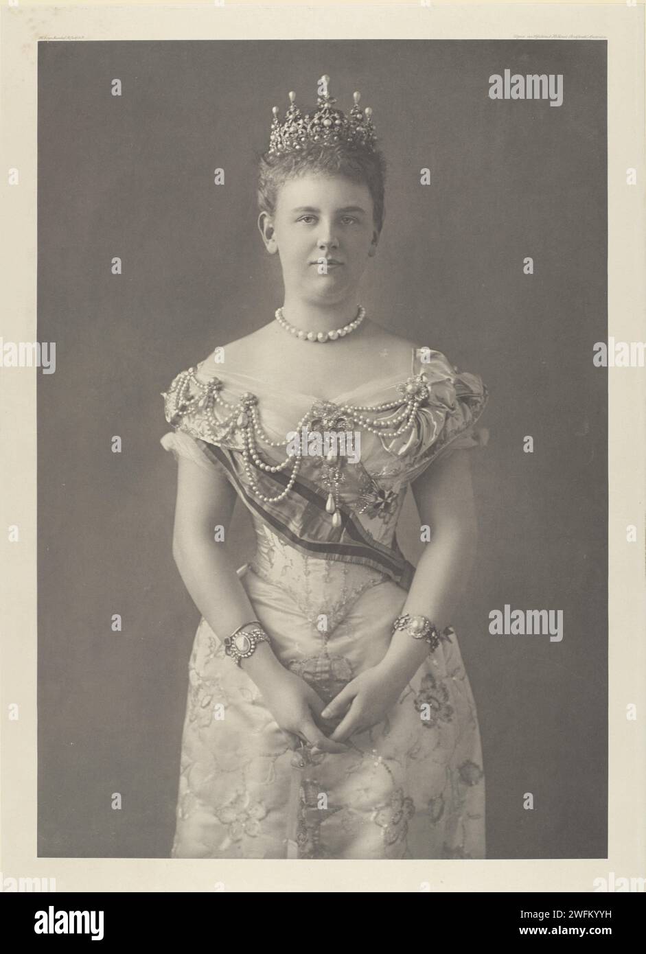 Portrait of Wilhelmina, Queen of the Netherlands, 1900 photomechanical ...