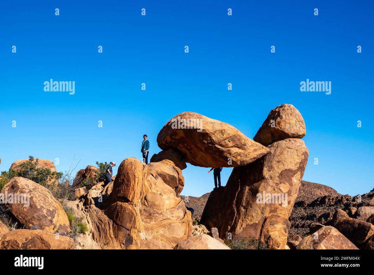 Balanced Rock formation. Big Bend National Park, Texas, USA Stock Photo ...