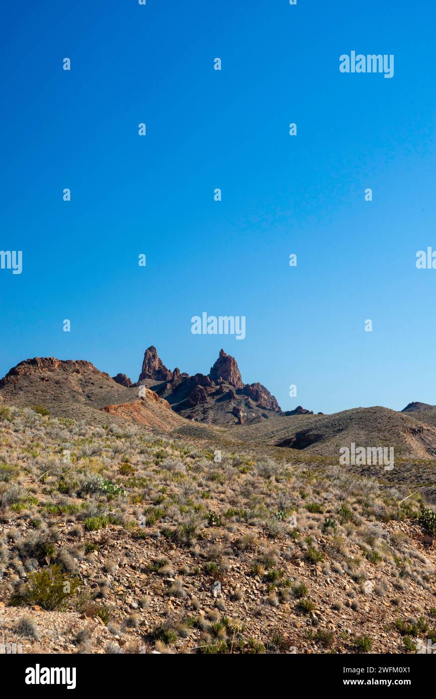 View of the Mule Ear from the Mule Ear Overlook along the Ross Maxwell ...