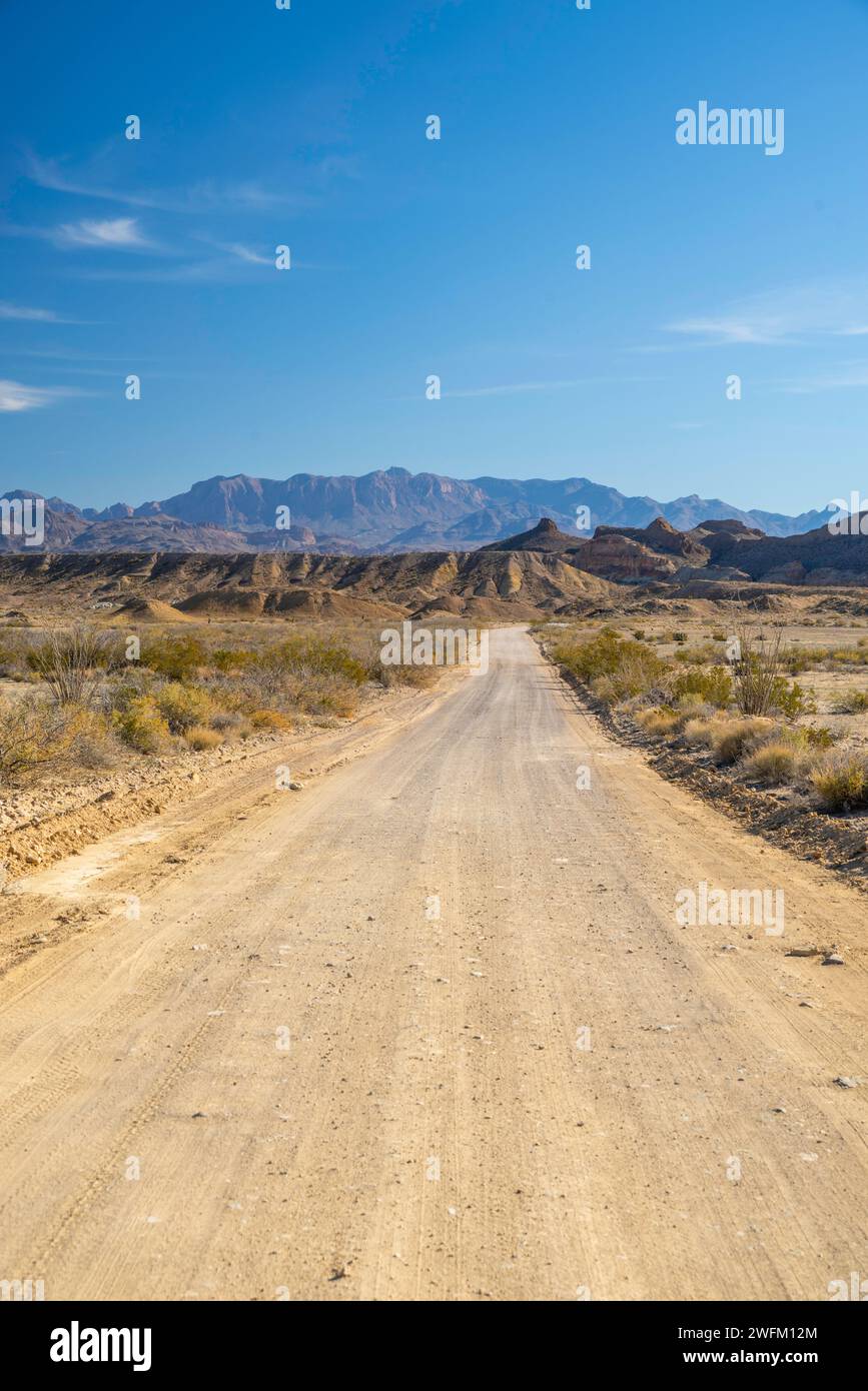 View along the Maverick Road. Big Bend National Park, Texas, USA Stock ...