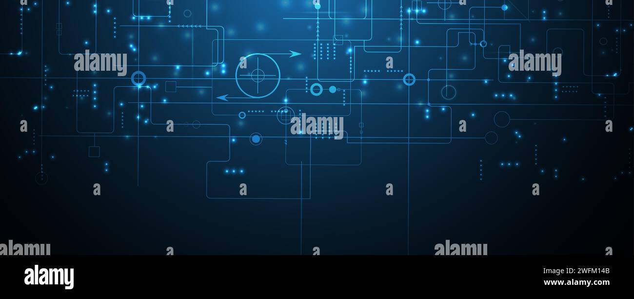 Abstract futuristic circuit computer internet technology board business ...