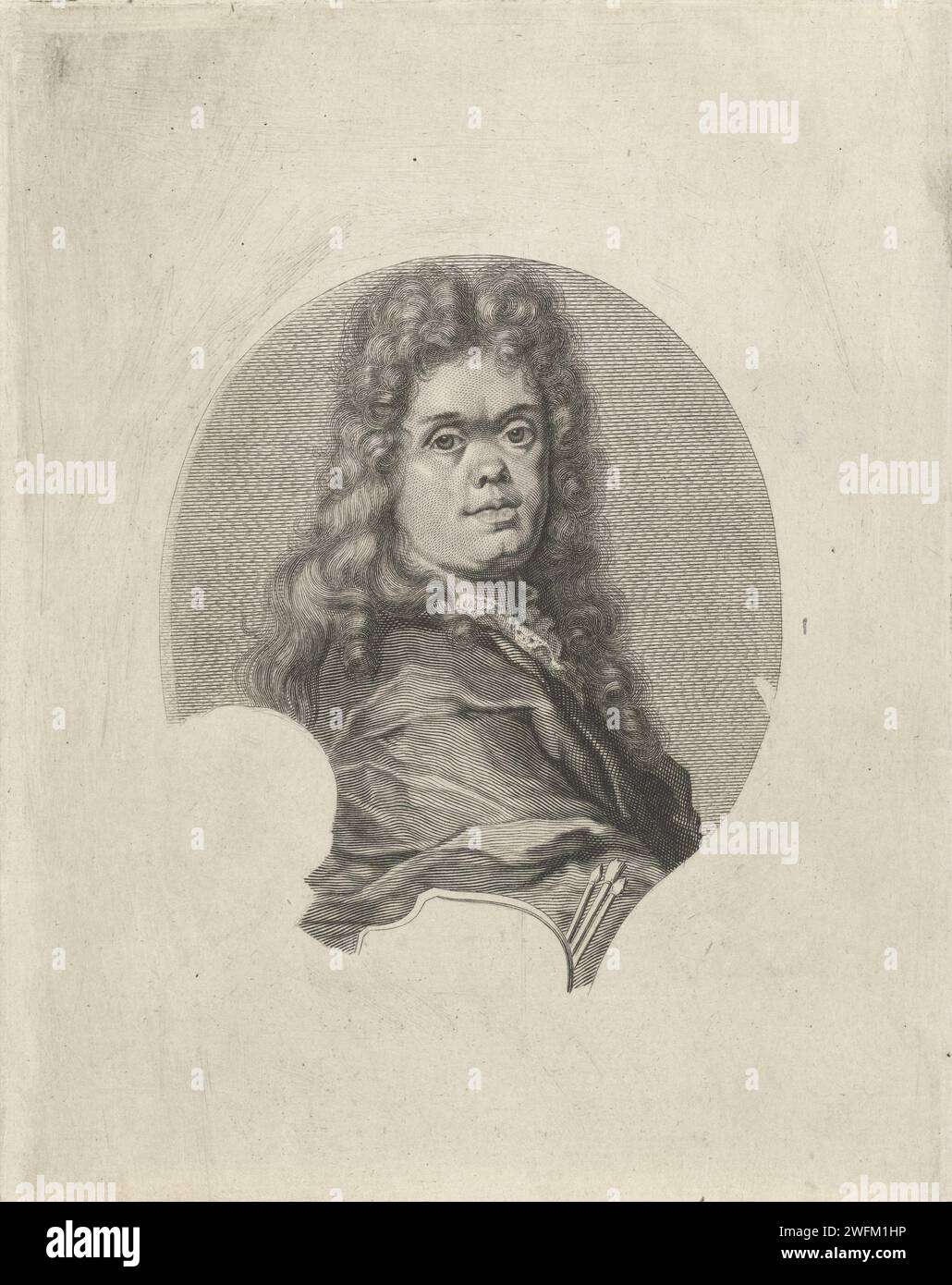 Portrait of Gerard de Lairesse, Pieter van Gunst, 1659 - 1731 print ...