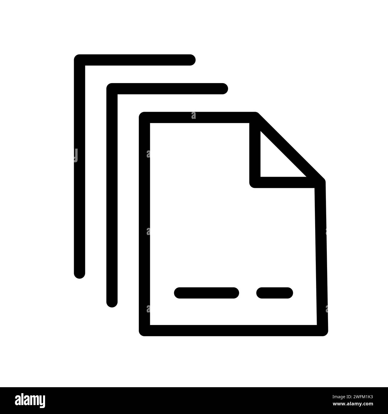 Vector black line icon reproduce files isolated on white background ...