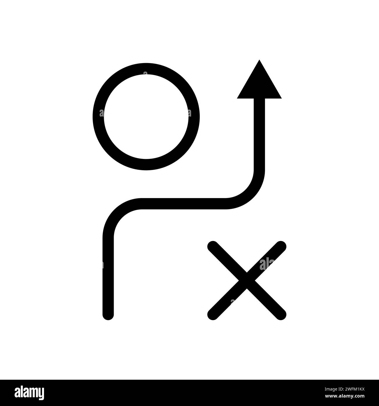 Vector black line icon logical operations isolated on white background ...