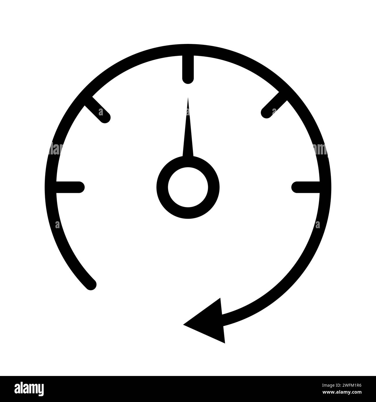 Vector black line icon speed mode isolated on white background Stock Vector Image & Art - Alamy