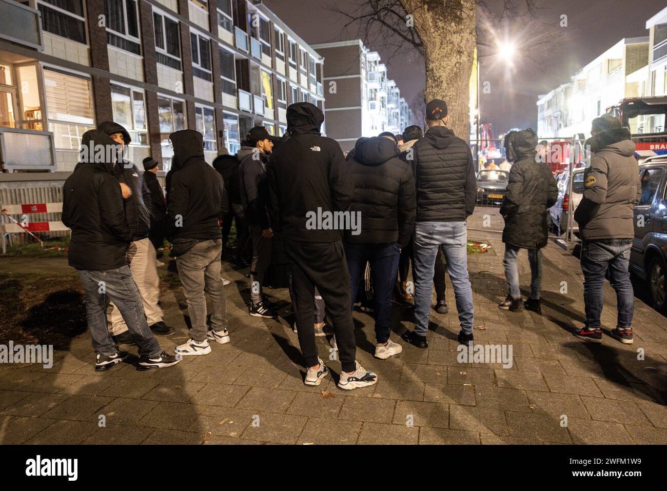 ROTTERDAM - Relatives gather at the site of the explosion. The place ...