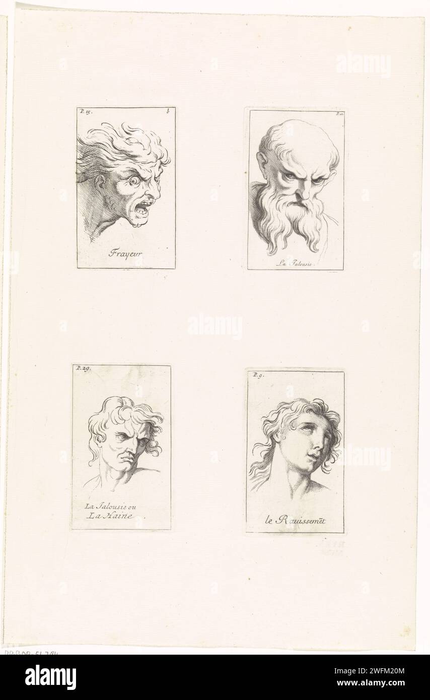 Performances of different emotions, Bernard Picart, After Charles Le ...