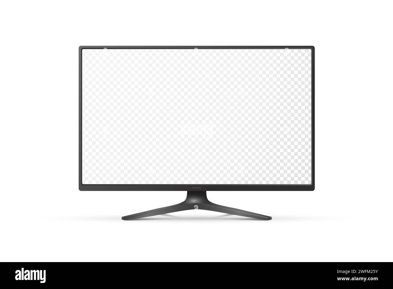 Vector 3d Realistic Modern TV Screen. Minimalistic Stylish Lcd Panel ...