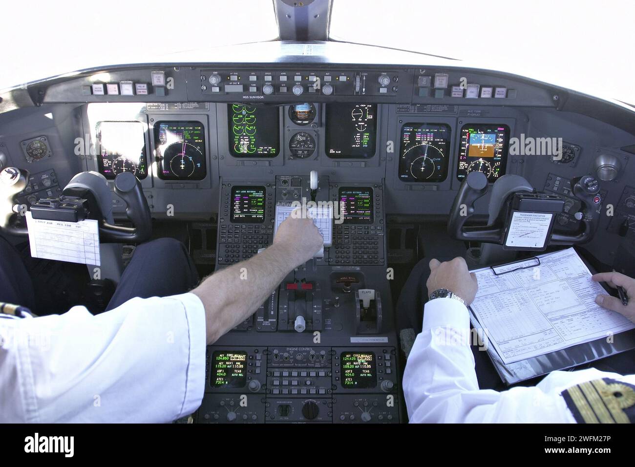 dans le cockpit d'un avion de ligne Stock Photo - Alamy