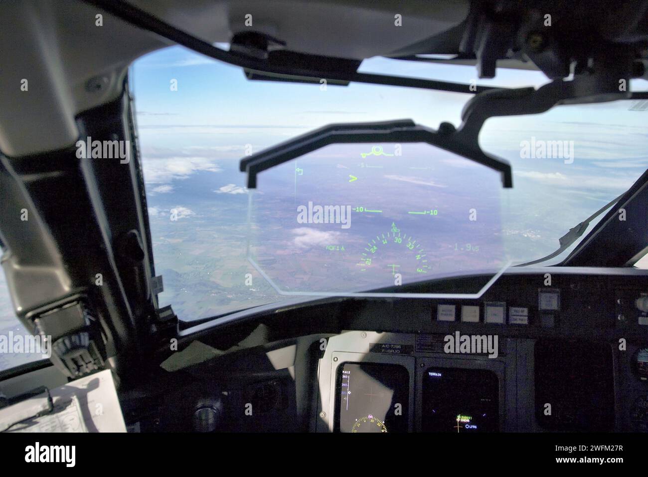dans le cockpit d'un avion de ligne Stock Photo - Alamy