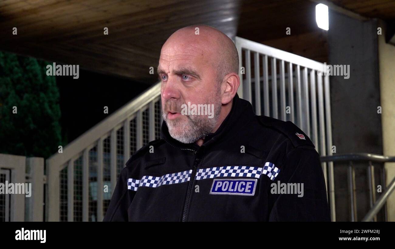 Bristol Commander Superintendent Mark Runacres speaking outside Kenneth ...