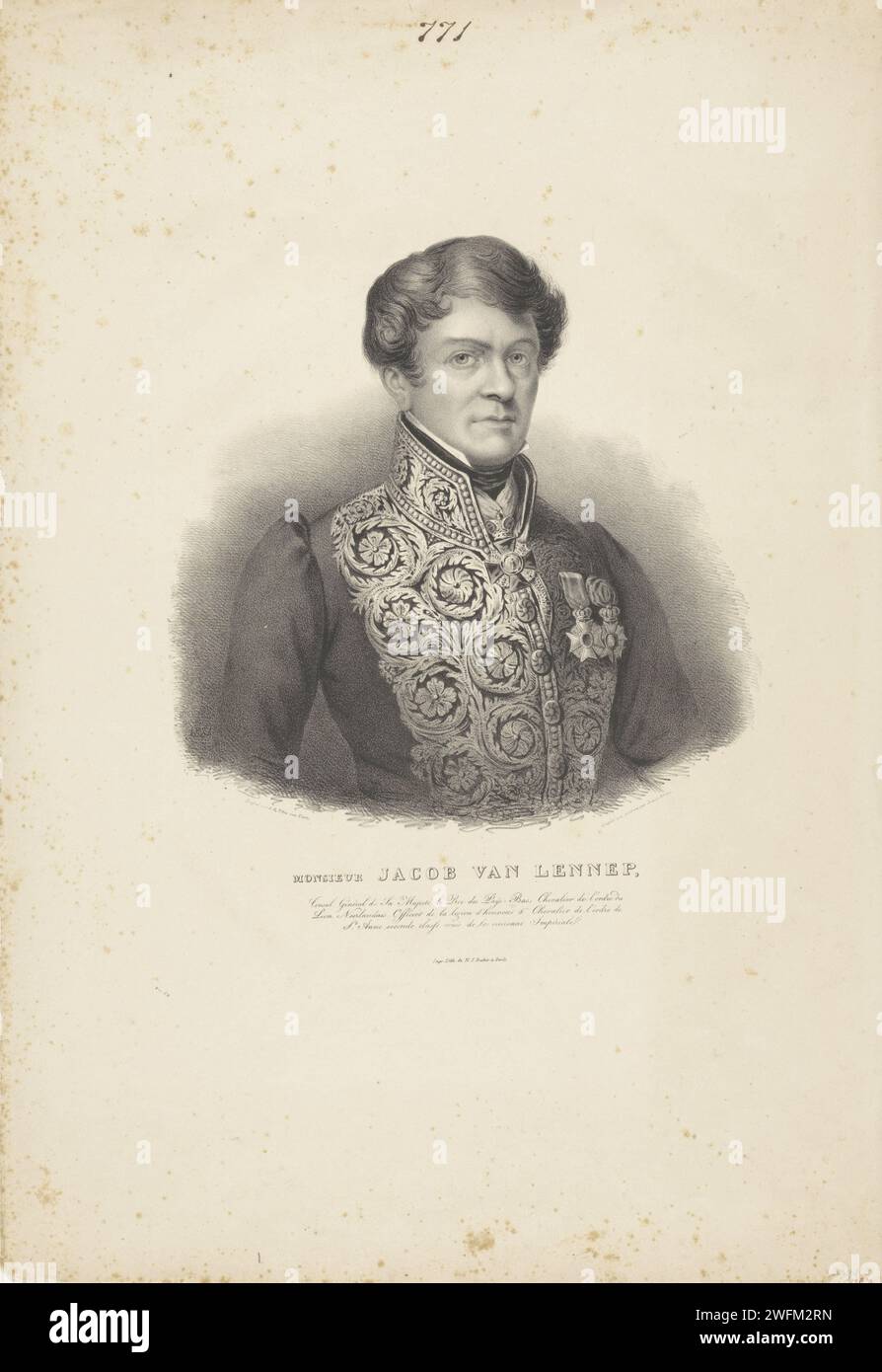 Portrait of Jacob van Lennep, Jan Baptist Tetar van Elven, After James ...