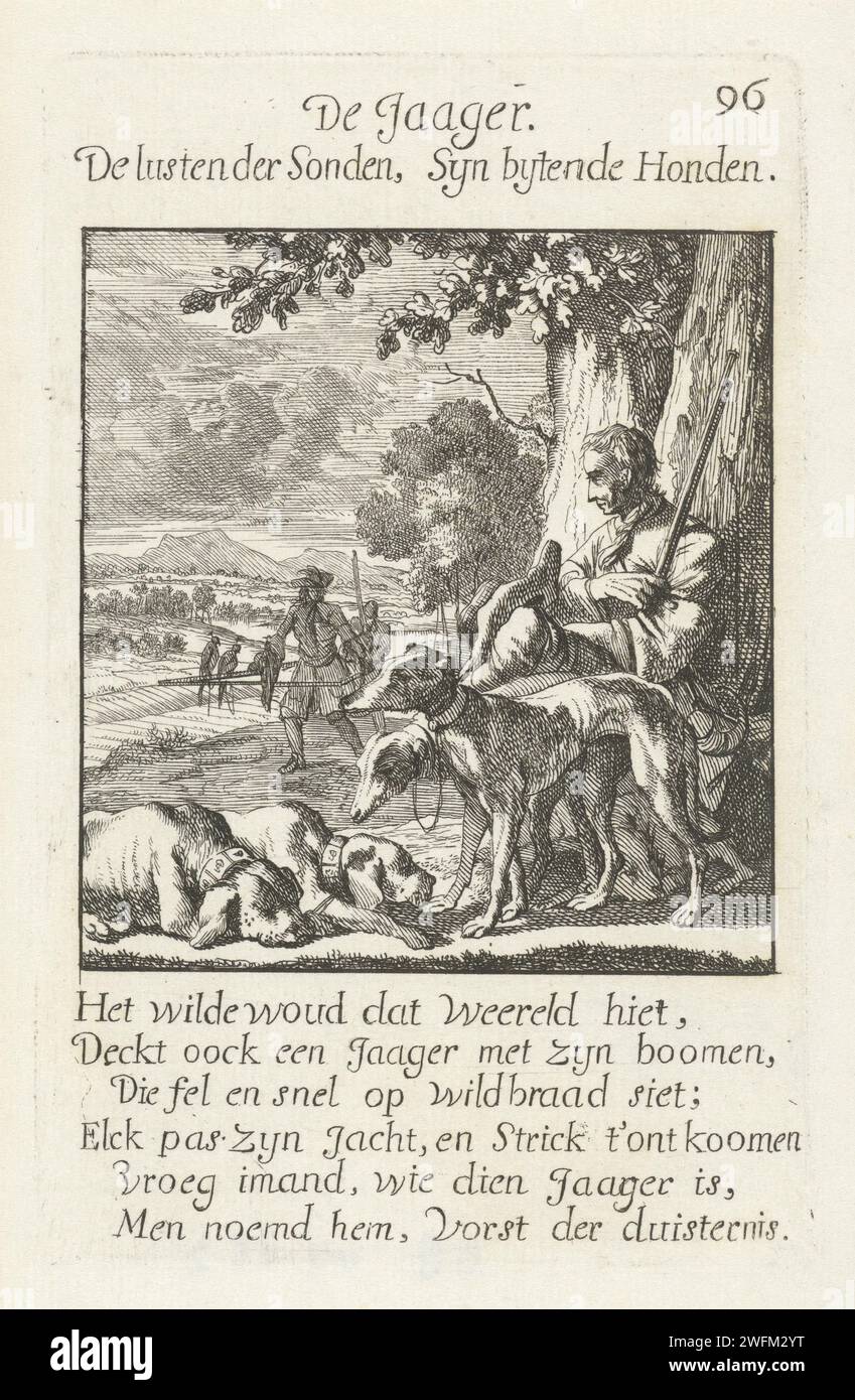 Jager, Caspar Luyken, after Jan Luyken, 1694 print Amsterdam paper ...
