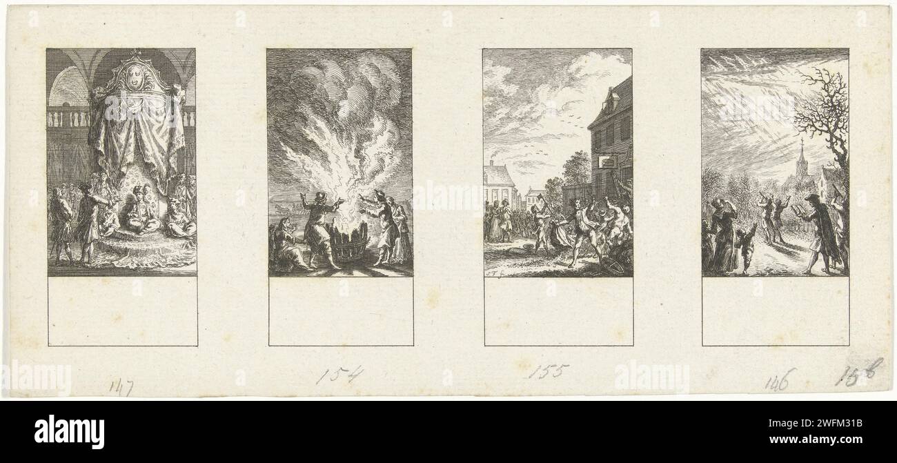 Four episodes from national history, Simon Fokke, 1722 - 1784 print ...