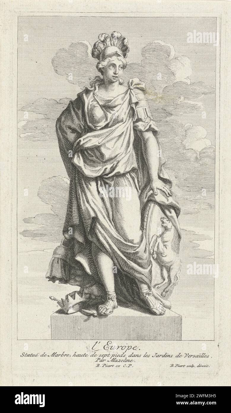 Europa, Bernard Picart (workshop of), after Pierre Mazeline, 1709 print ...