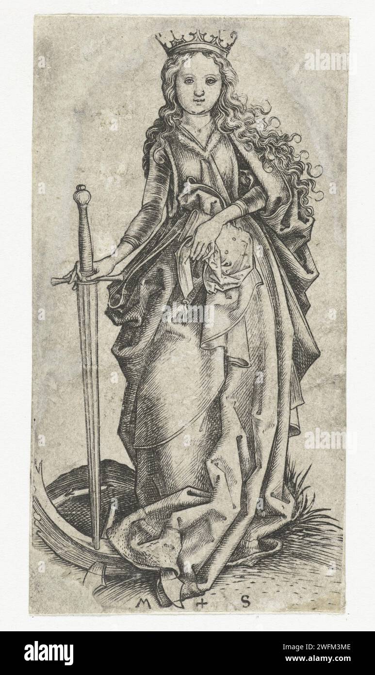 Catherine on the sword and the broken wheel hi-res stock photography ...