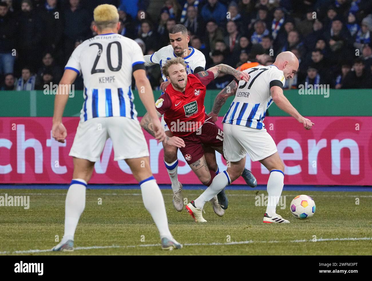31 January 2024, Berlin: Soccer: DFB Cup, Hertha BSC - 1. FC ...