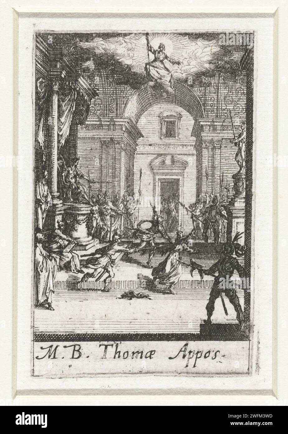 Martyrdom of Tomas, Jacques Callot, 1632 - 1634 print Apostle Tomas is ...