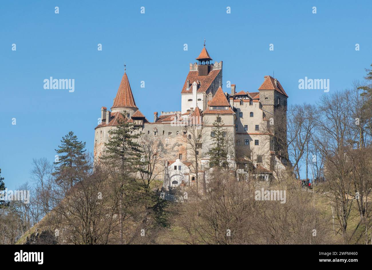 View over Bran Castle of Bran, Romania. Dracula Bran Castle. Vlad the ...