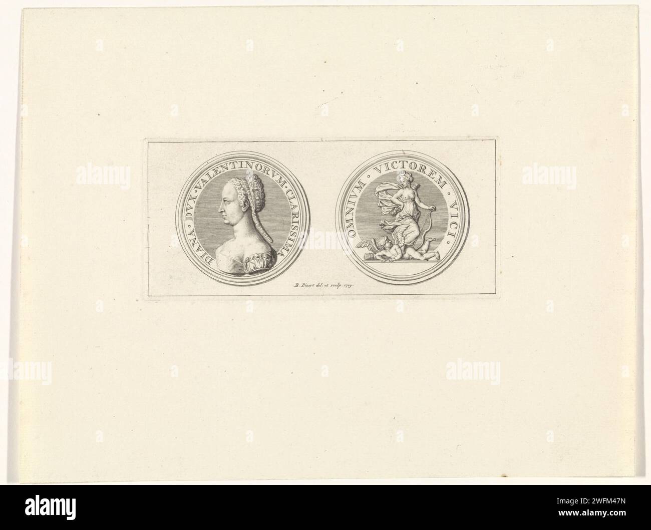 Menning with the portrait of Diane de Poitiers, Bernard Picart, 1719 ...