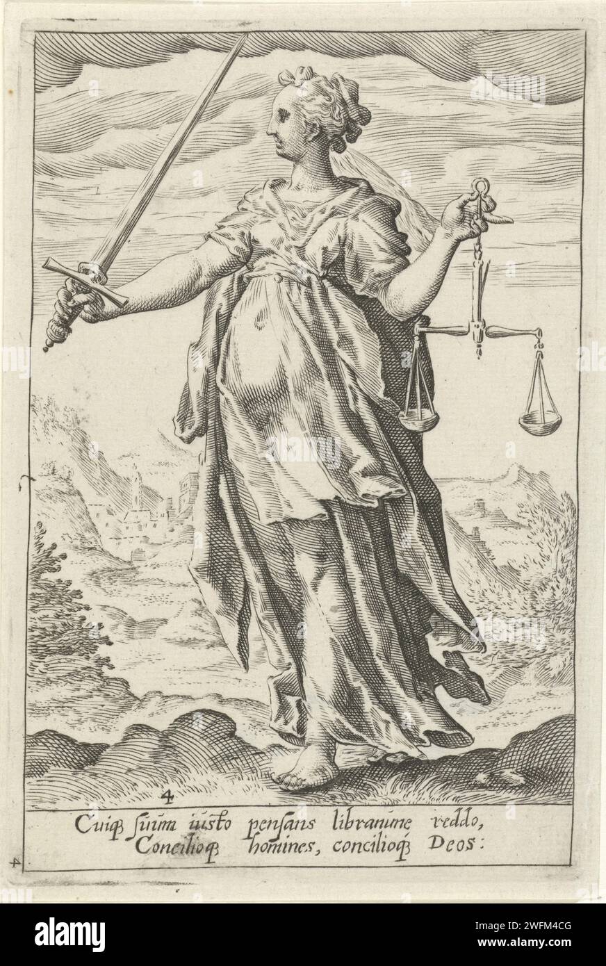 Justice (Justitia), Anonymous, After Jacob Matham, After Hendrick ...