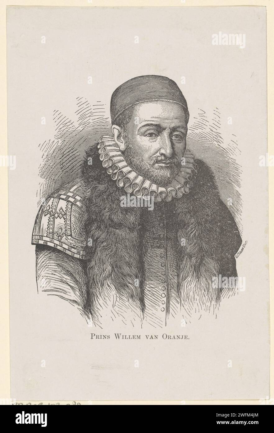 Portrait Of Willem I Prince Of Orange Gerrit Jan Thieme 1800 1899 Print Low Countries Paper