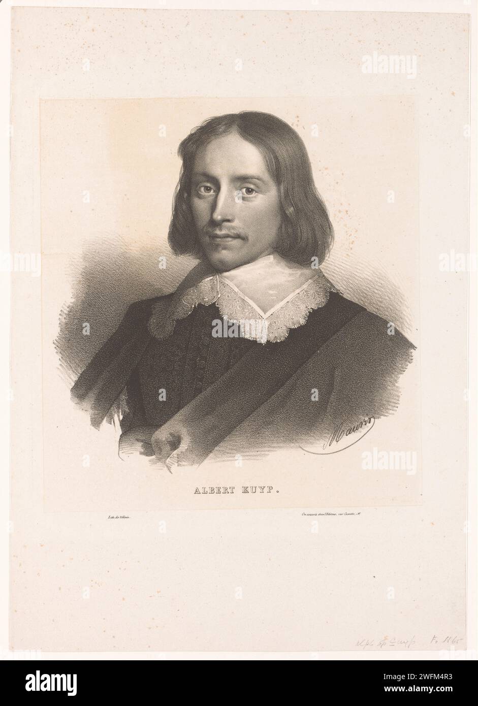 Portrait of Aelbert Cuyp, Nicolas Maurin, c. 1826 - 1852 print Paris ...