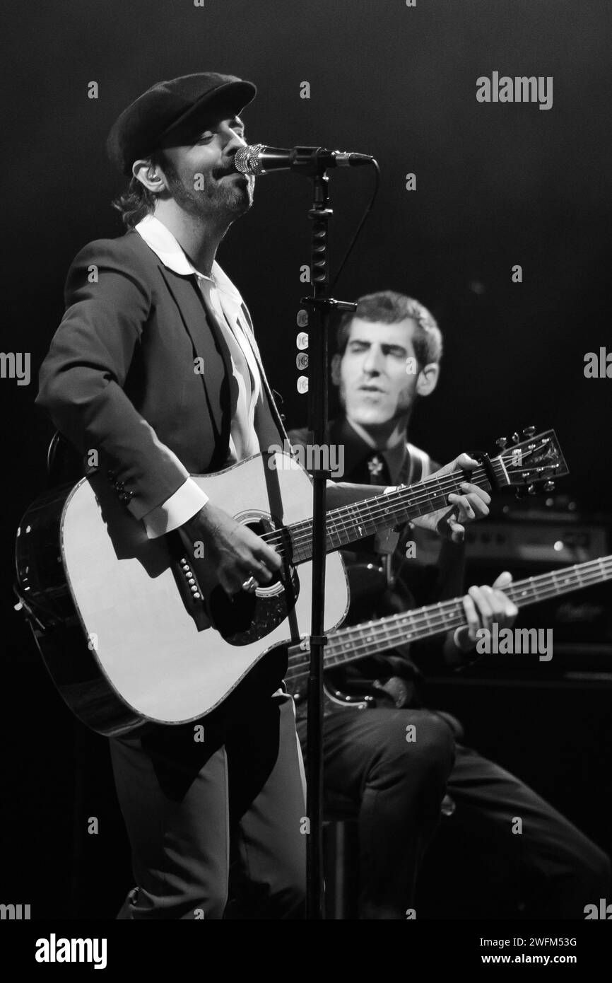 the singer Juancho Conejo Torres of the band Sidecars performs during ...