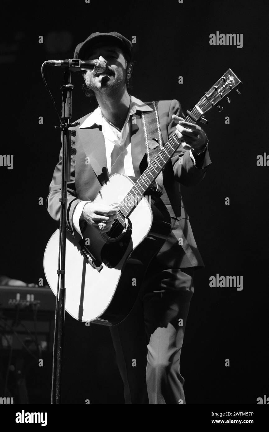 the singer Juancho Conejo Torres of the band Sidecars performs during ...