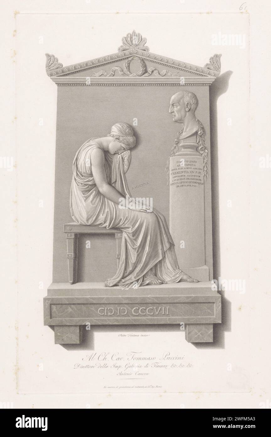 Grafstèle Van Giovanni Volpato, Pietro Fontana, After Antonio Canova ...