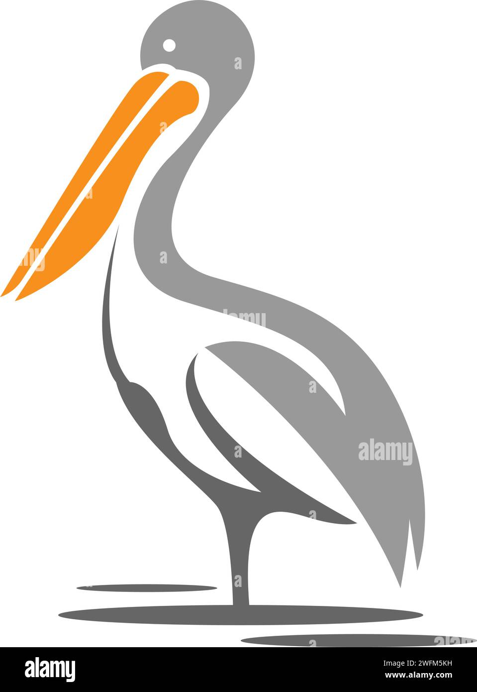 Pelican bird logo design illustration Stock Vector Image & Art - Alamy
