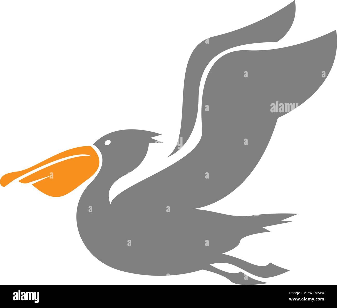 Pelican bird logo design illustration Stock Vector Image & Art - Alamy