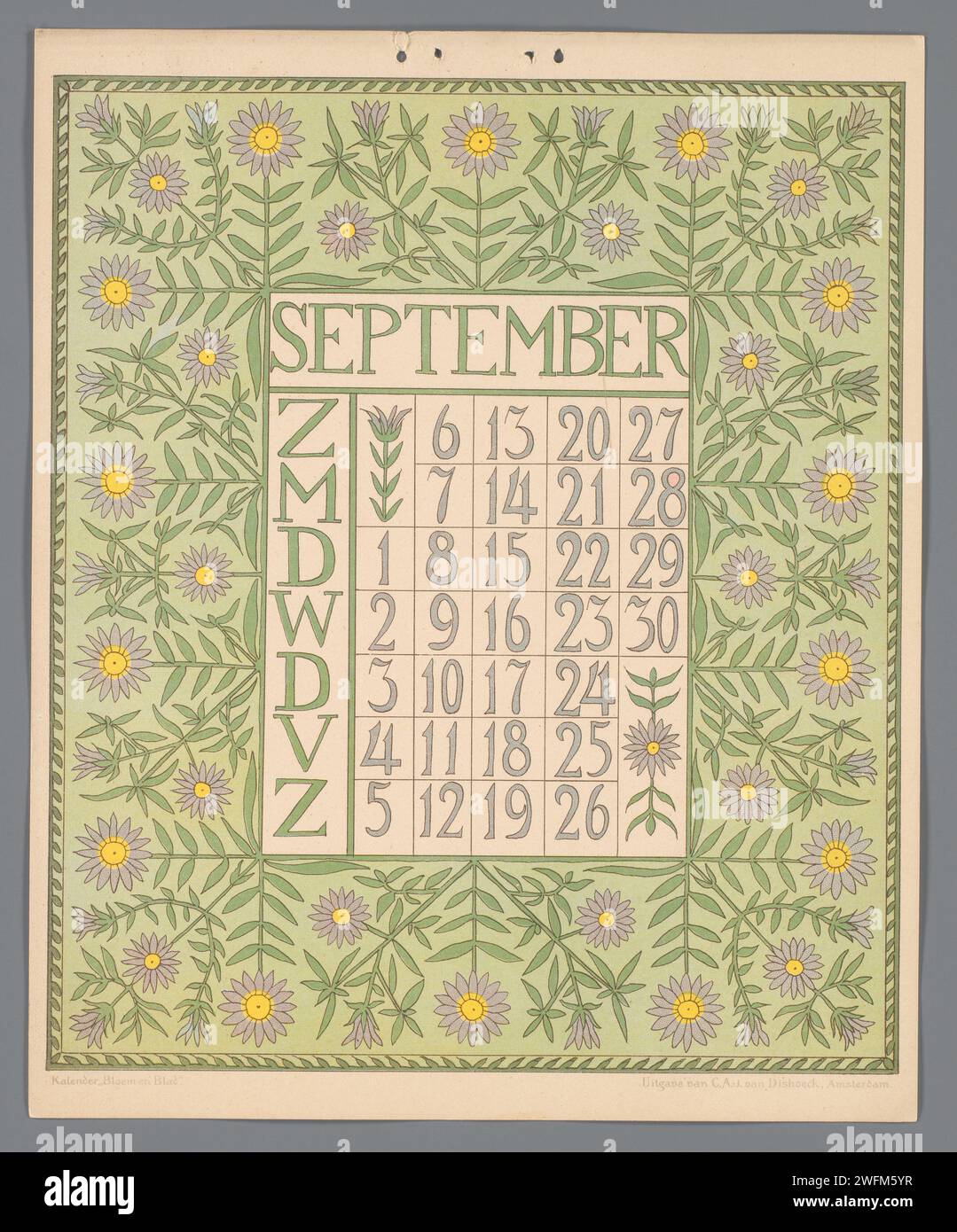 Calendar september flowers hi-res stock photography and images - Alamy