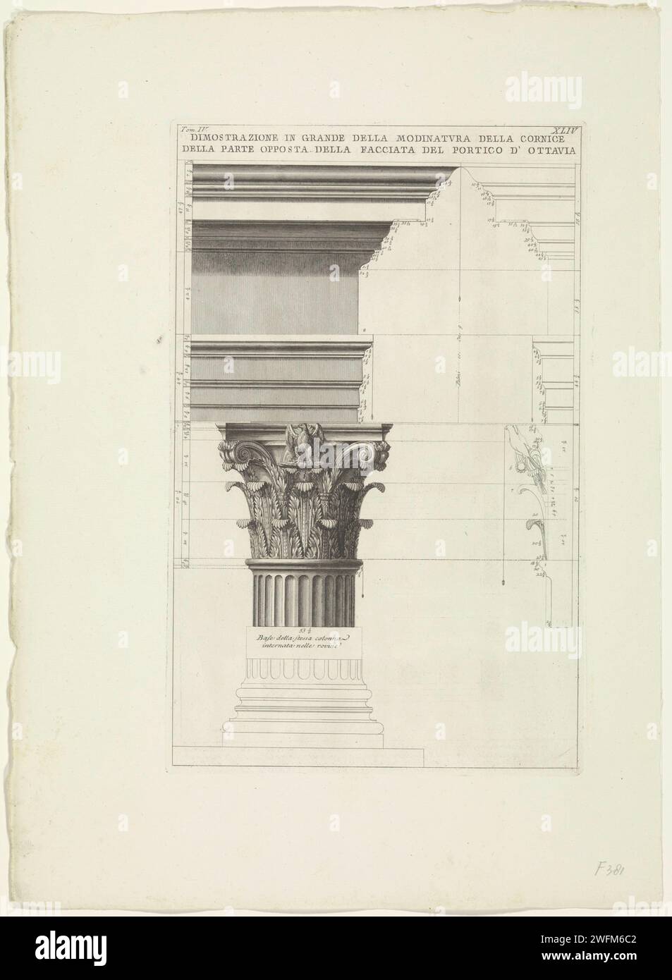 Reconstruction of parts of the porticus of Octavia in Rome, Giovanni ...