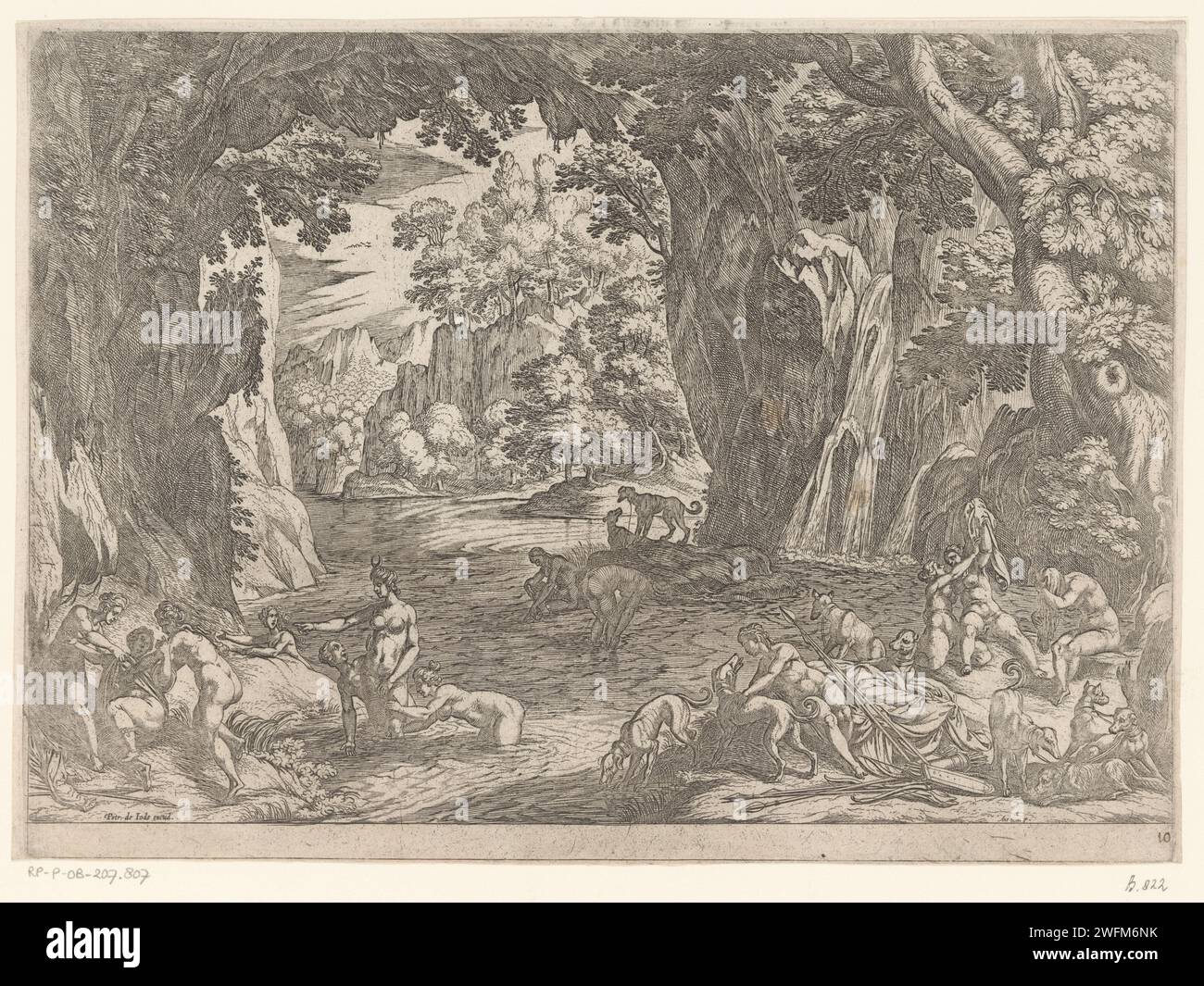 Diana discovers the pregnancy of Callisto, 1565 - 1630 print Landscape ...