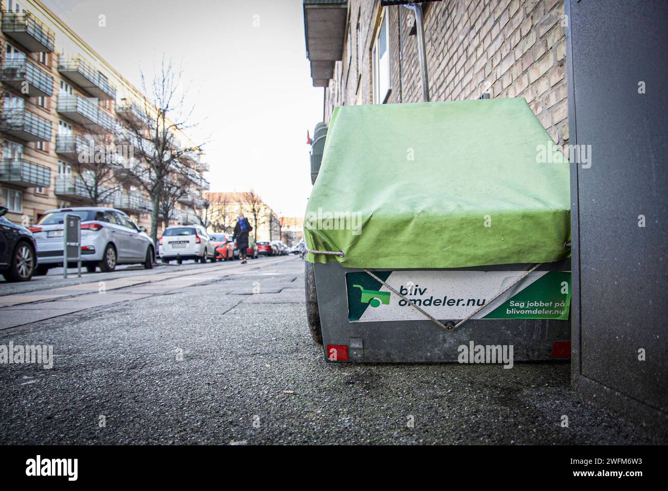 FK Distribution newspaper and advertising delivery cart Copenhagen ...